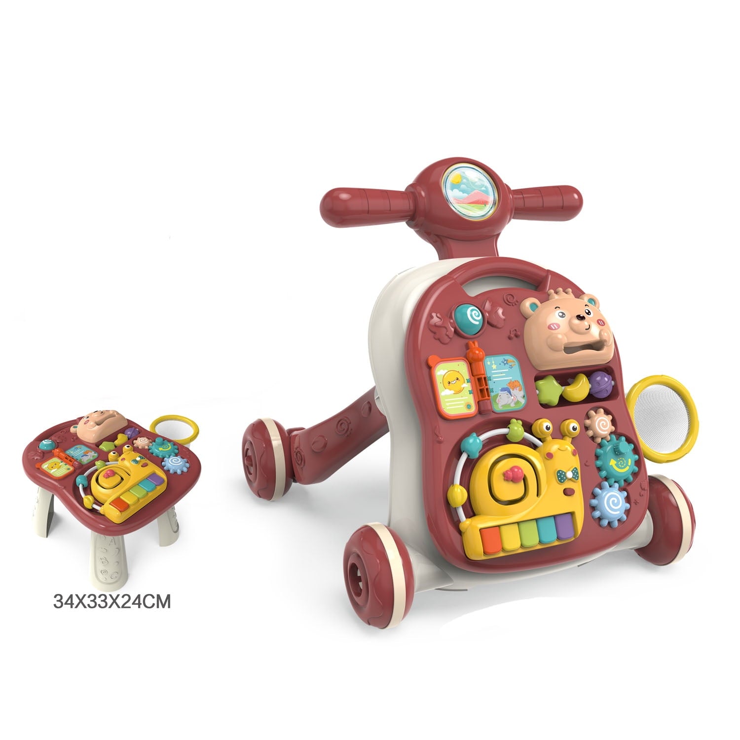 JoyStone 3 in 1 Muscial Baby Walker and Activity Center for Baby, Todd